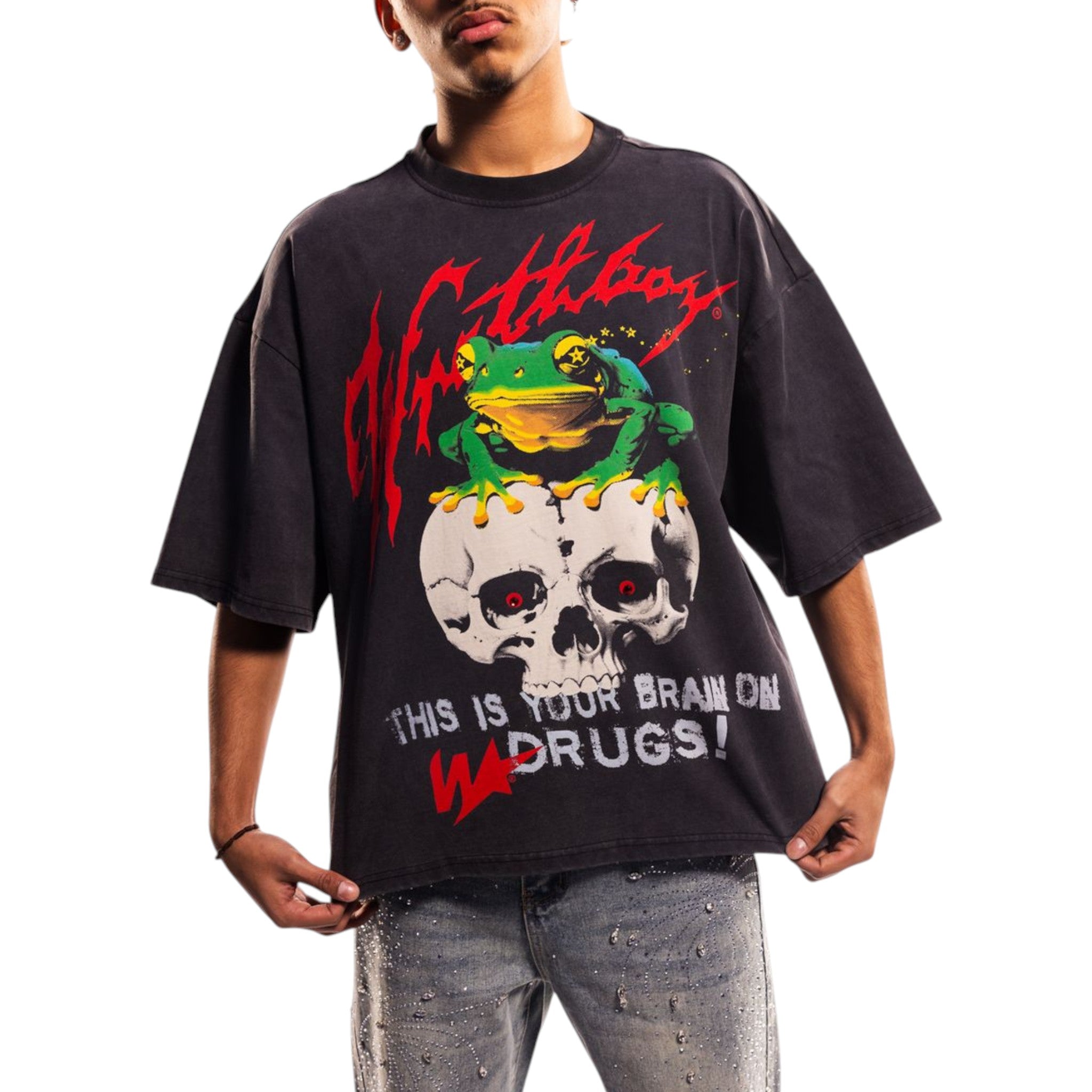 Wrathboy Brain On Drugs Tee Black – Purple Carpet Miami