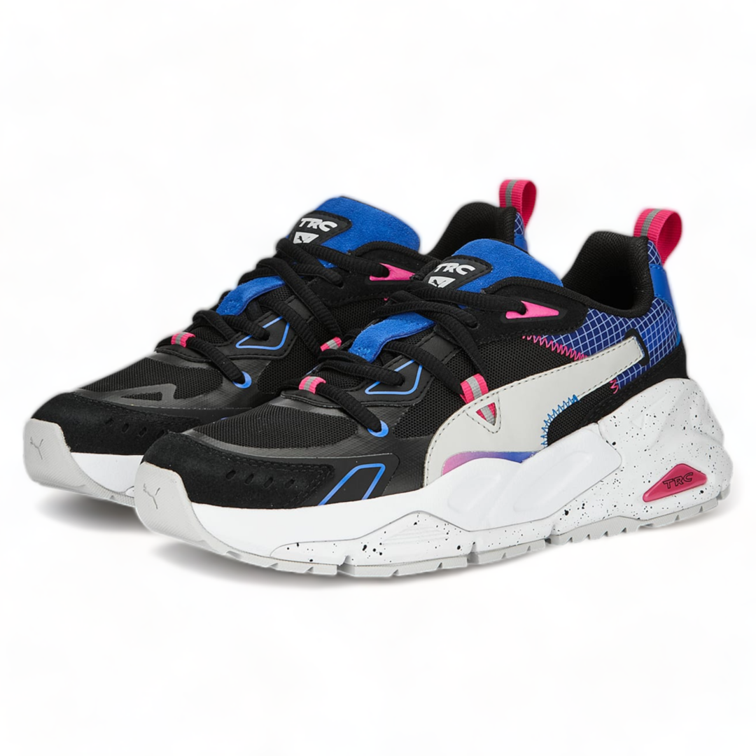 Puma TRC MIRA Tech Pop Women Sneakers, Black – Purple Carpet Miami